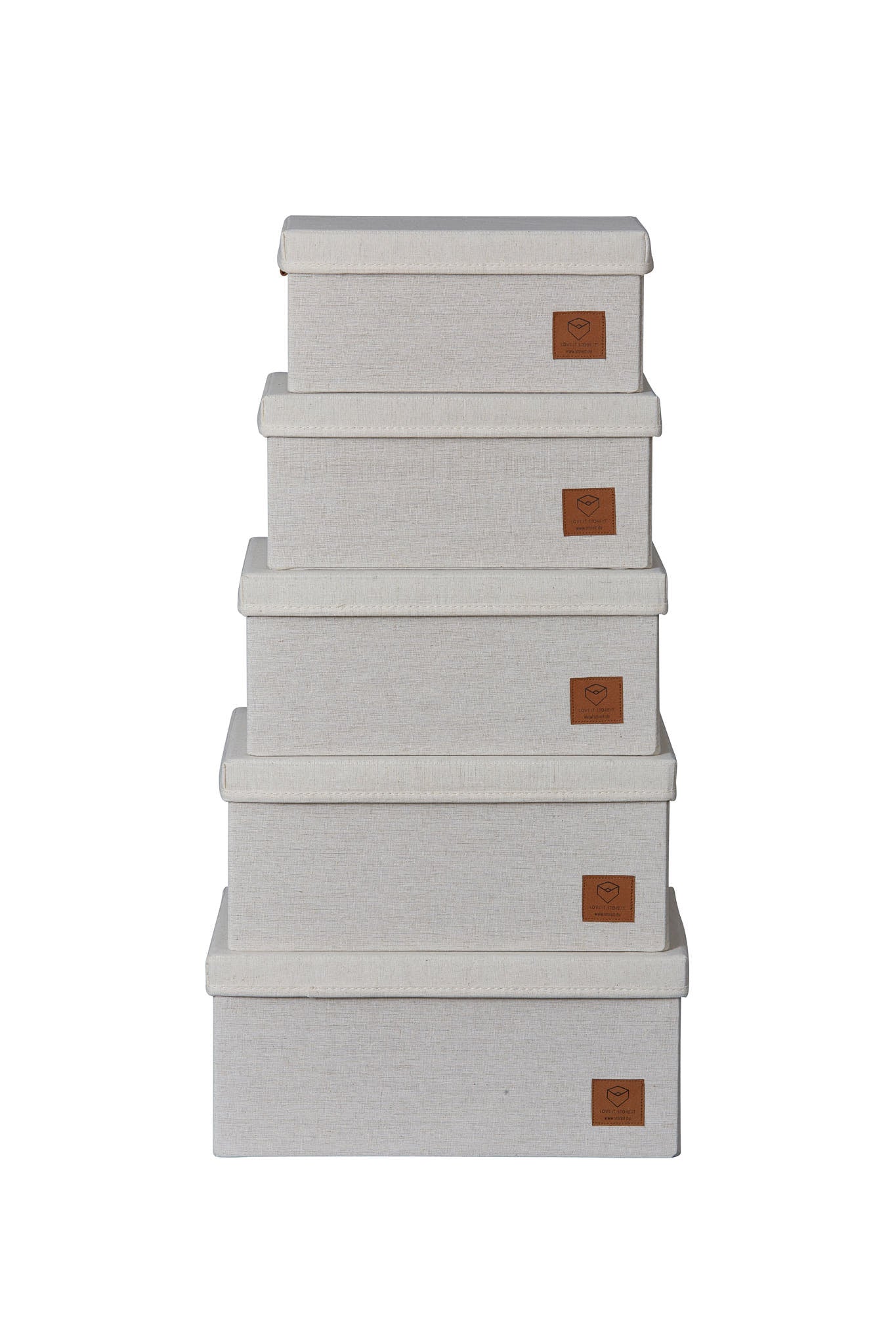 Storage Boxes With Lids - Set of 5 - Cream – The Organised Store