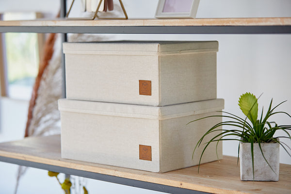 Storage Boxes With Lids - Set of 5 - Cream – The Organised Store