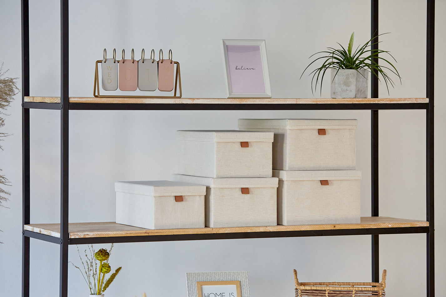 Storage Boxes With Lids - Set of 5 - Cream – The Organised Store