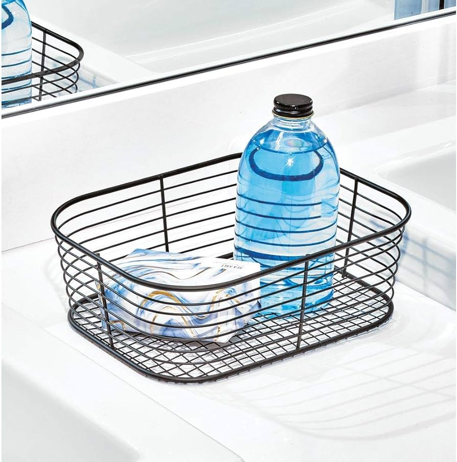 Vienna Vanity Baskets- Black- Various Size | The Organised Store