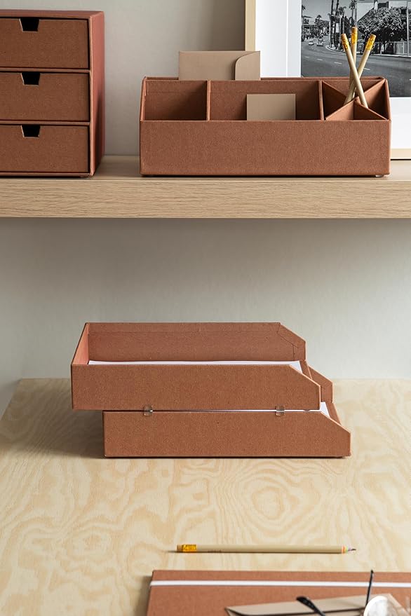 Hankan X 2- Papaer Tray- Sienna – The Organised Store