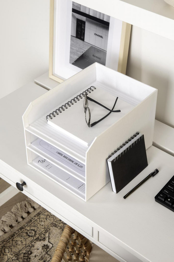 TREY 3-Tier Letter Tray- White | The Organised Store