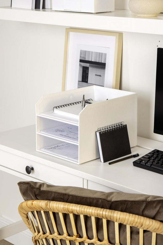 TREY 3-Tier Letter Tray- White | The Organised Store