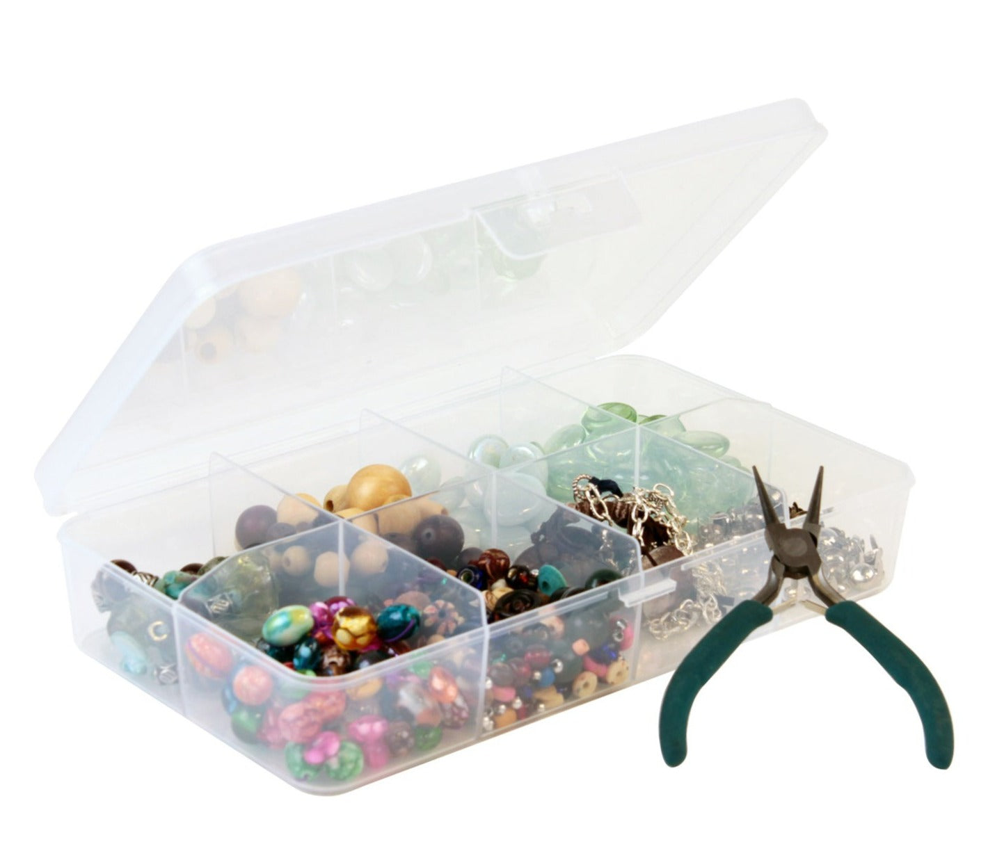 Q-Line Storage Box - 8 Compartments - Transparent – The Organised Store