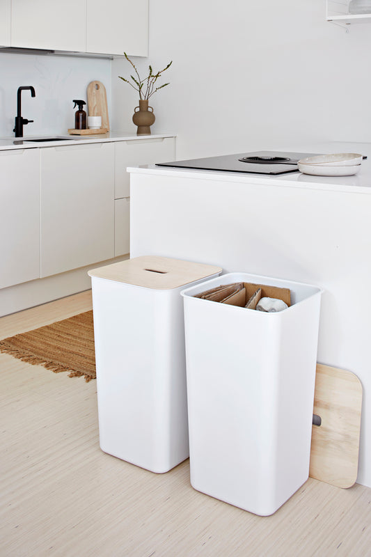 SmartStore™ Collect 48 L with Birch Lid- White | The Organised Store